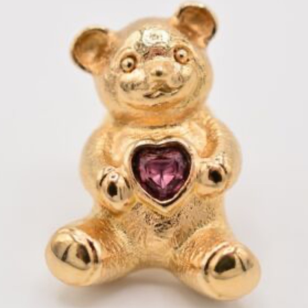 Vintage Avon Gold February Purple Amethyst Birthday M… - Gem